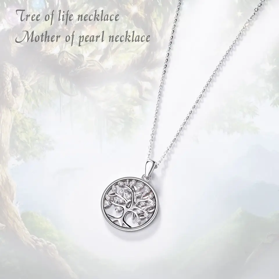 Tree of Life Mother of Pearl Necklace | 925 Sterling Silver – The ...