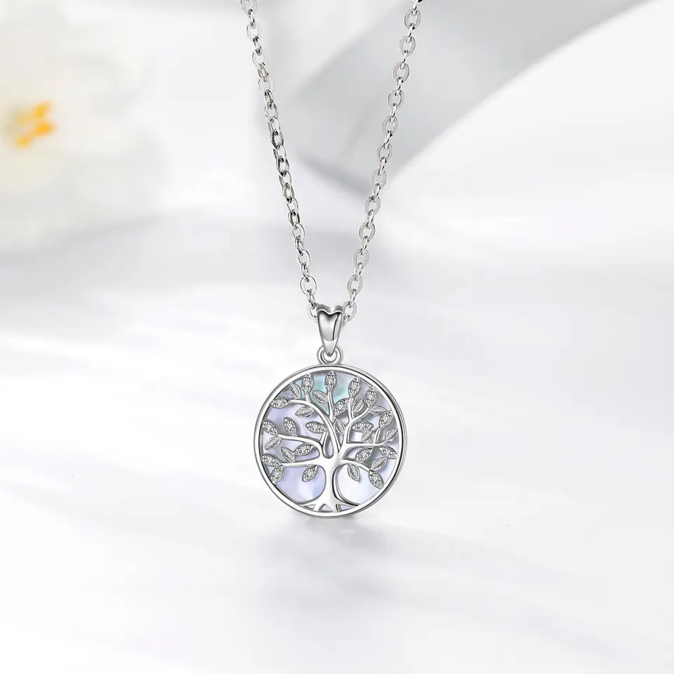 Tree of Life Mother of Pearl Necklace | 925 Sterling Silver – The ...