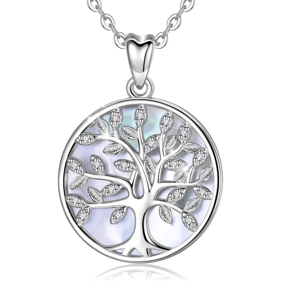 Tree of Life Mother of Pearl Necklace | 925 Sterling Silver – The ...
