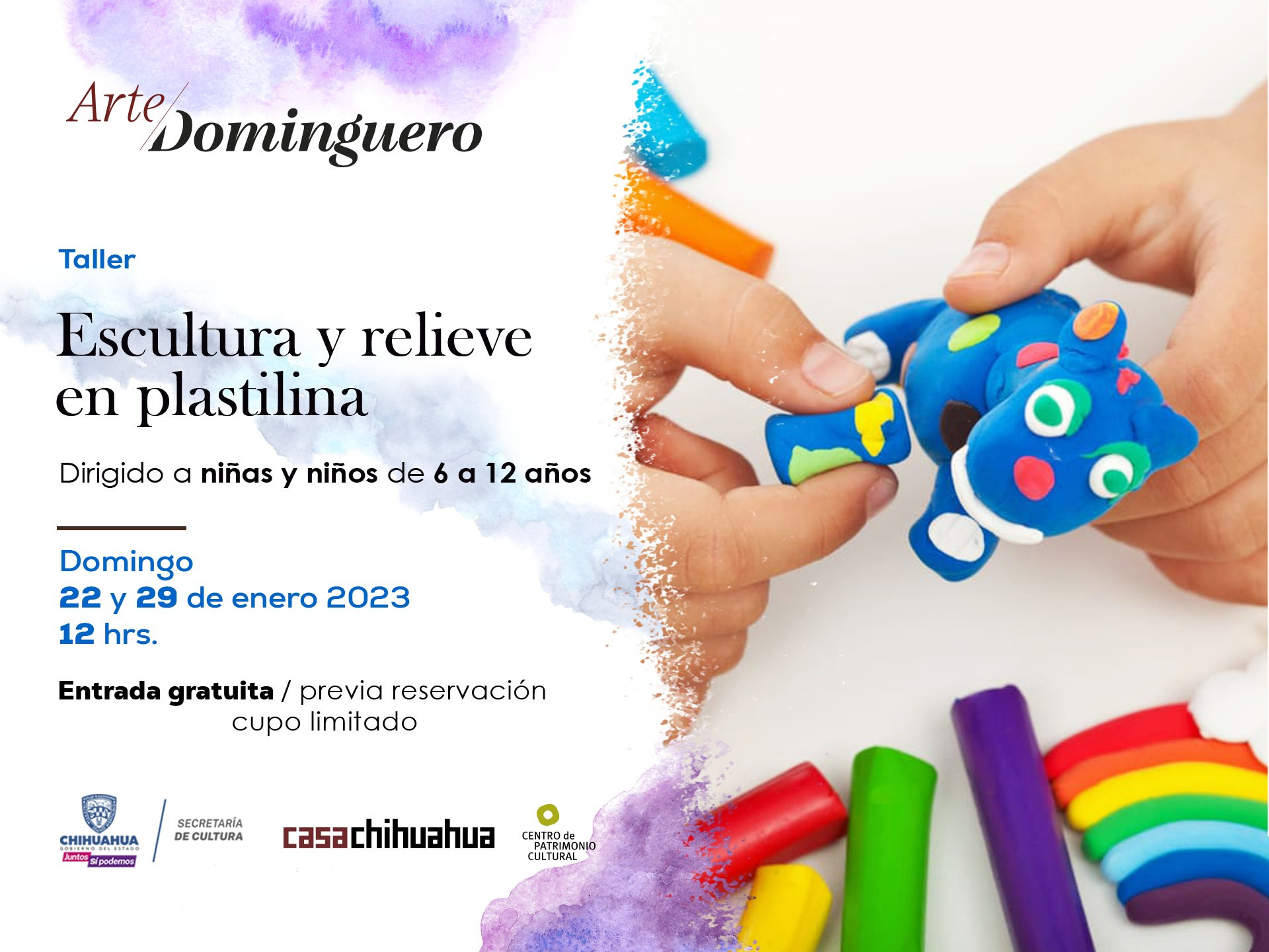 Taller | Escultura y relieve en plastilina | Cultura Chihuahua