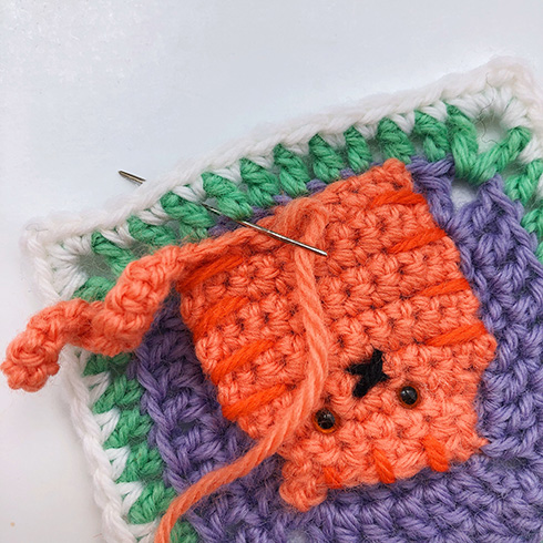 Many Cats square // free crochet pattern