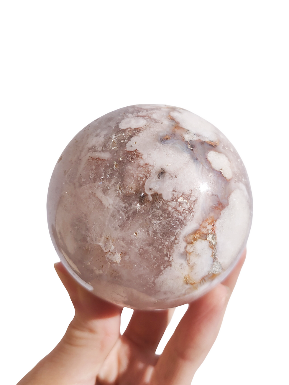 Flower Agate sphere | Silvereye Gemstones