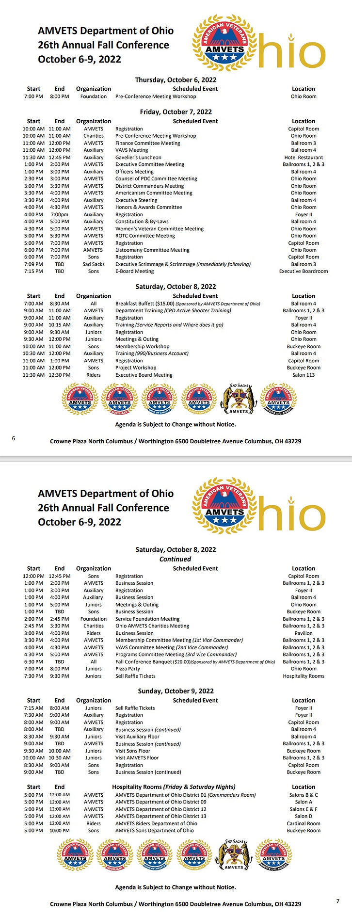 AMVETS Ohio Fall Conference | ohamvets