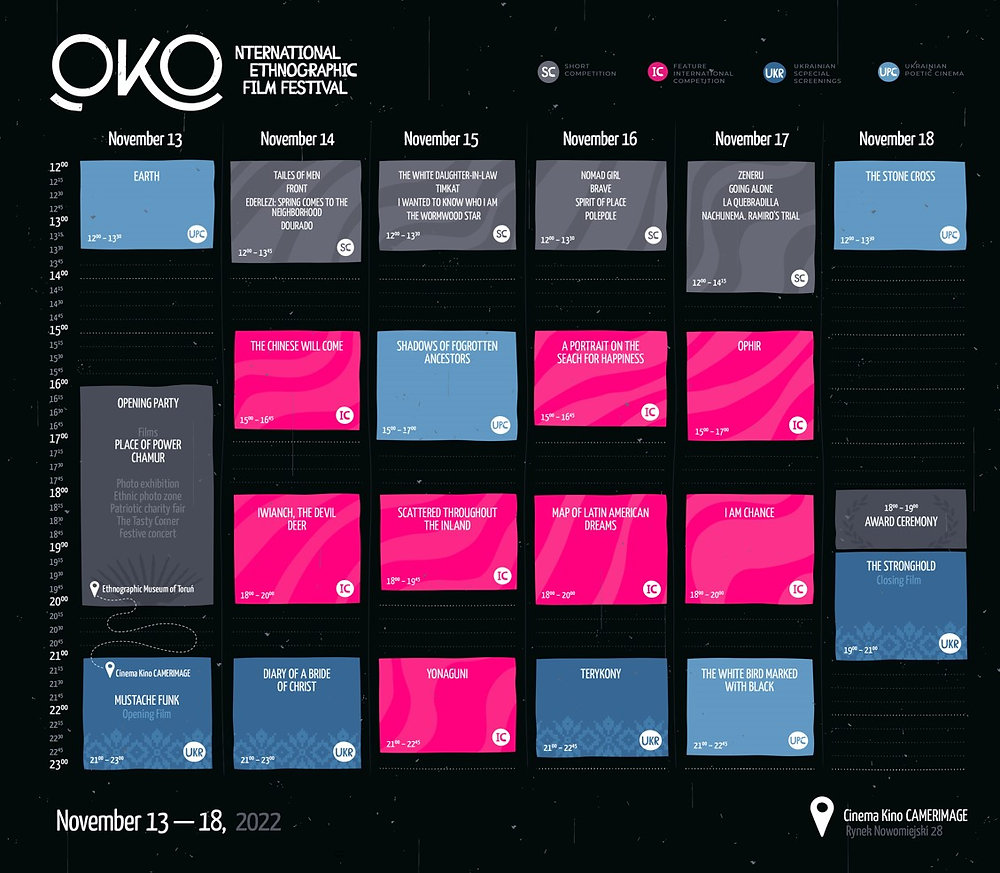 Міжнародний етнографічний кінофестиваль «OKO» оголошує розклад фестивальних подій