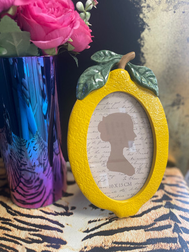 Lemon Photo Frame 22.5cm for 4x6" photo | The Lilly Pad