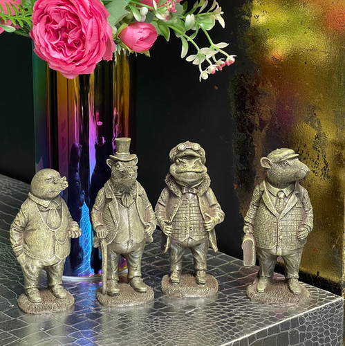 Mini Vintage Characters Set of 4 Ratty, Mole, Toad & Badger Wind in the ...