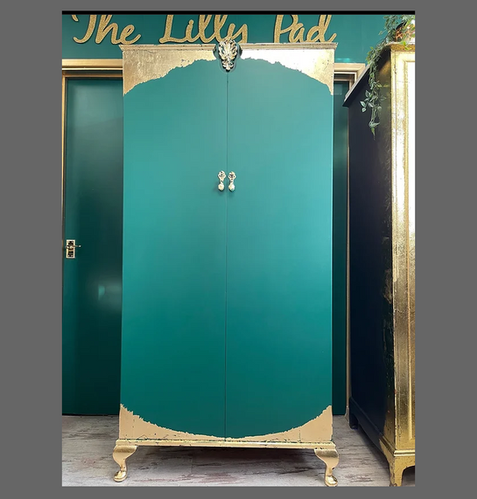 Emerald Green and Gold Double Wardrobe | The Lilly Pad