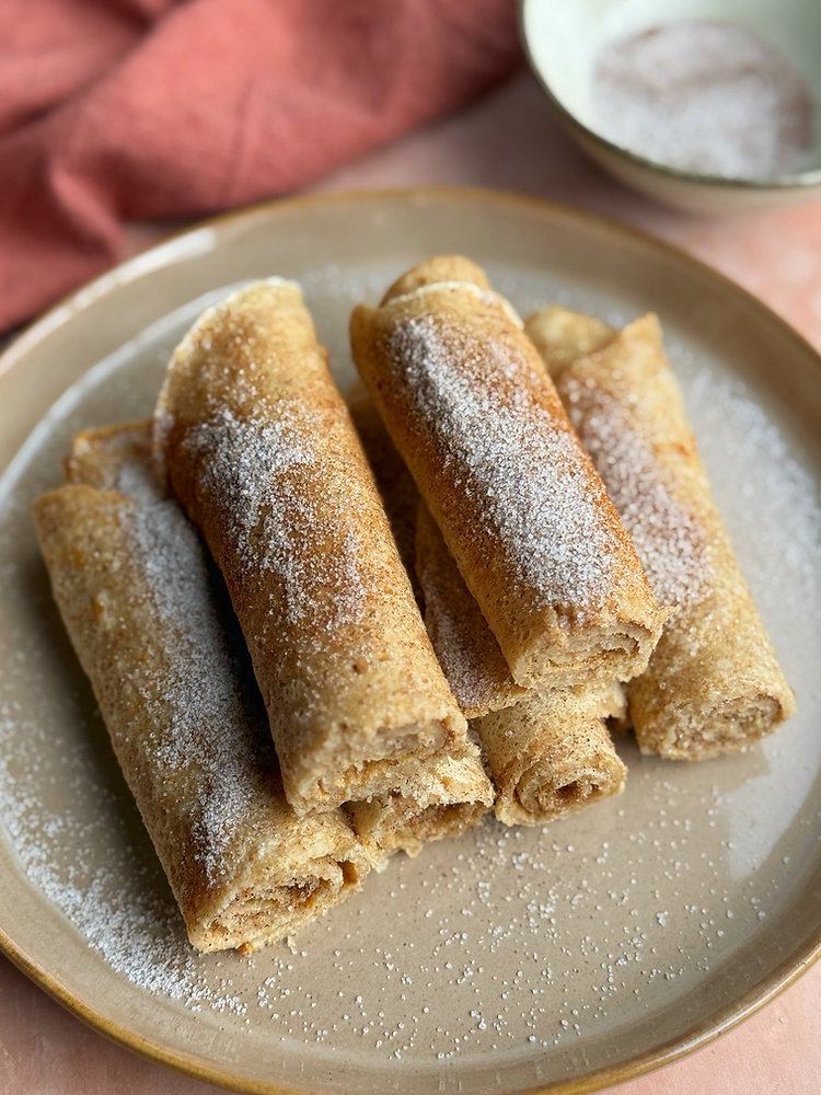 Eiwitrijke Churro Crepes met Kaneel en Suikervervanger | Recept