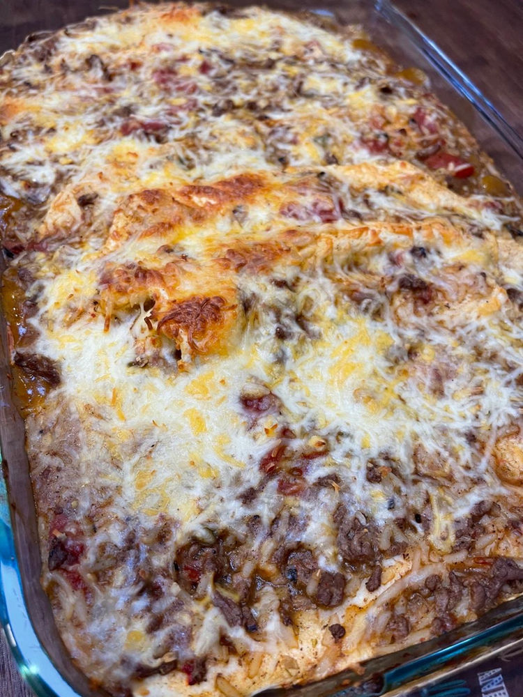 Beef n' Rice Enchiladas