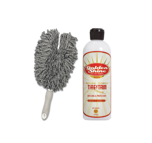 Quick Wheel and Tire Detailing Kit with Fork Duster 16938 | Cal Car Duster