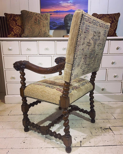The Rare Chair Company: Victorian Lions Head Library Chair