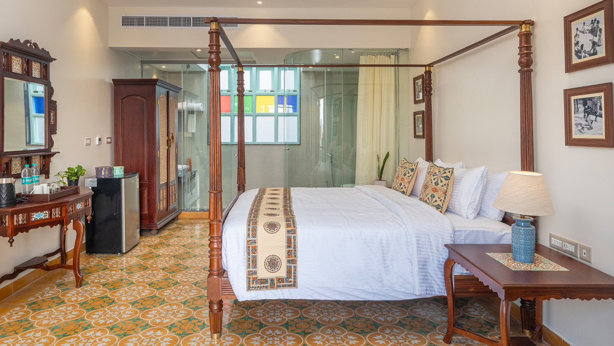 Heritage Classic with Balcony at Villa Kouga, White Town, Pondicherry