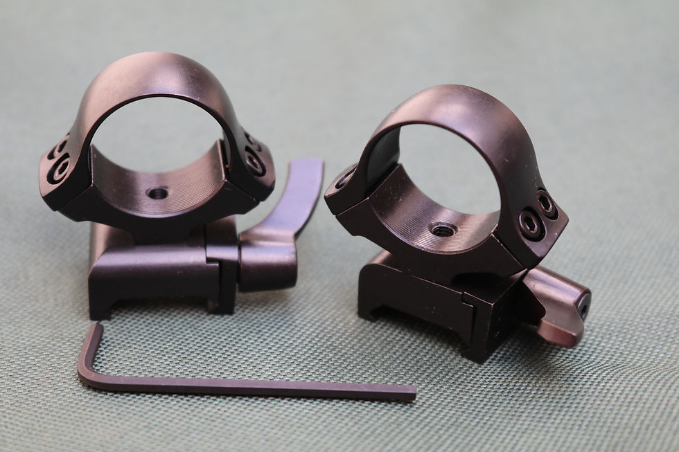 Quick Detach Weaver Picatinny rifle scope mounts, 1 inch rings, STEEL ...
