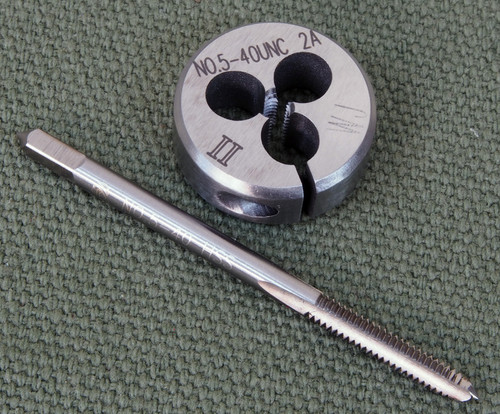 5-40 Tap & split Die set for making or repairing cleaning rod or jag ...