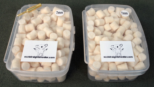 7mm Caliber WOOL FELT cleaning pads & Jag. For rifle barrel cleaning ...