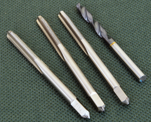 8-40 Drill & Tap, 4 piece set for rifle scope mounting. CARBIDE Drill ...