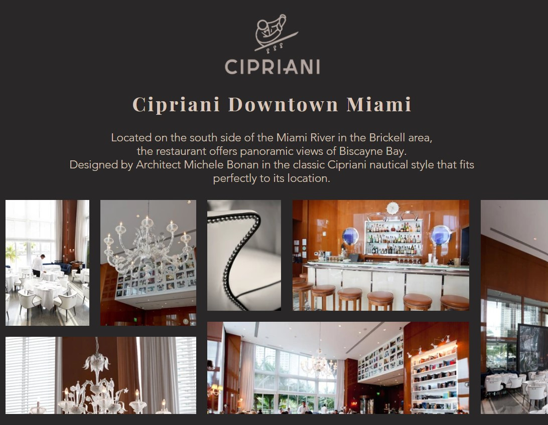 Cipriani Miami | Tedeschi