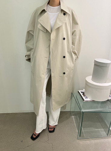Oversized Split Back Trench Coat | LE:APT