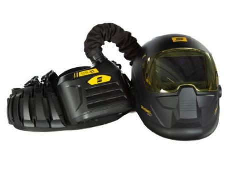 ESAB A60 Sentinel Welding Helmet Complete Air Fed System with PAPR Unit ...