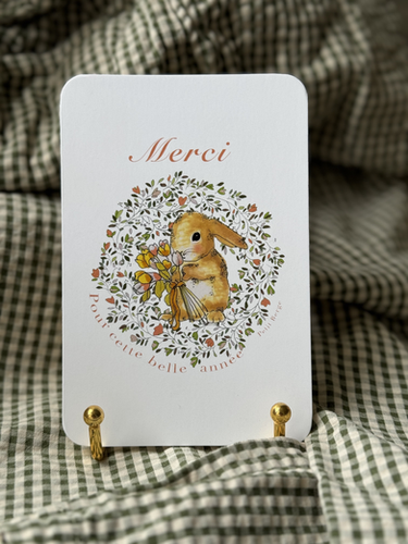 Carte lapin "merci" | Petit Berge