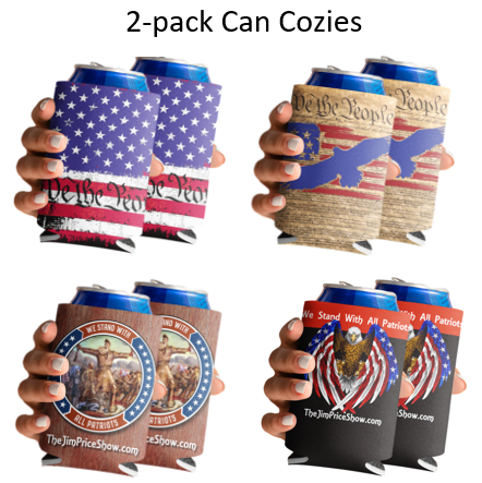2-Pack Can Cozy - Jim Price Show Assorted Designs | THE JIM PRICE SHOW