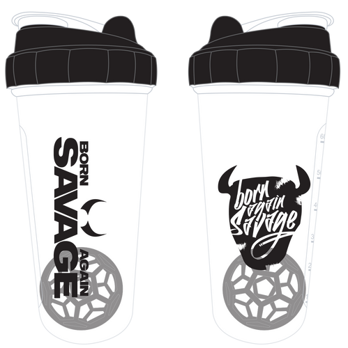 Gym Shaker - Water Bottle 700ml / 24oz | Born Again Savage