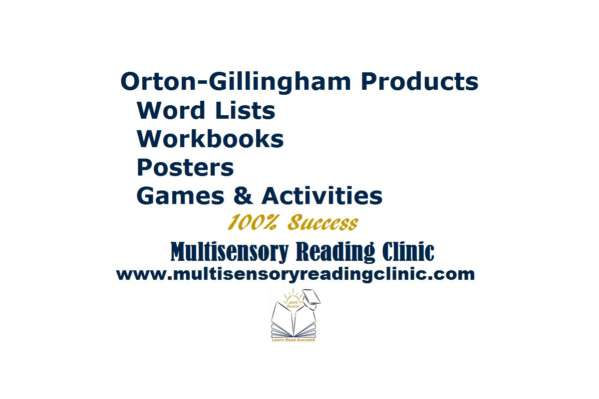 Orton-Gillingham Dyslexia Workbook Word List Product | Multisensory ...
