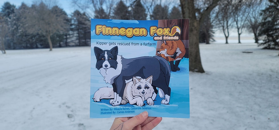 Finnegan book series: Kipper gets rescued from a fur farm | Saveafox