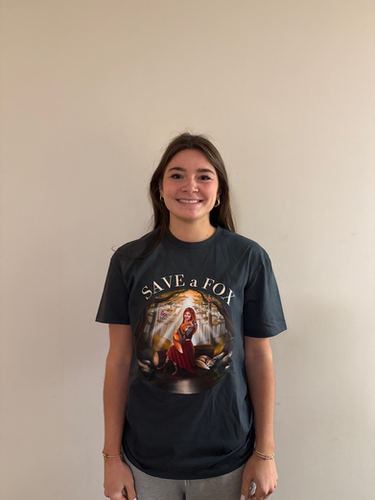 Mikayla with Fox Ray of light Adult T-Shirt | Saveafox