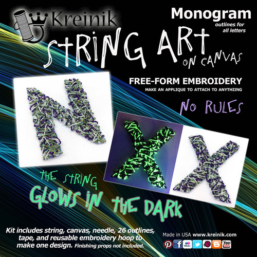 Monogram - Glow in the Dark Embroidery | songbirdartistry