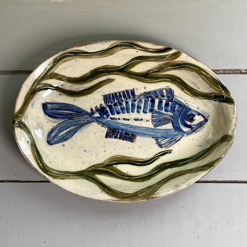 Mackerel and Weed Dish | annebarrellceramics