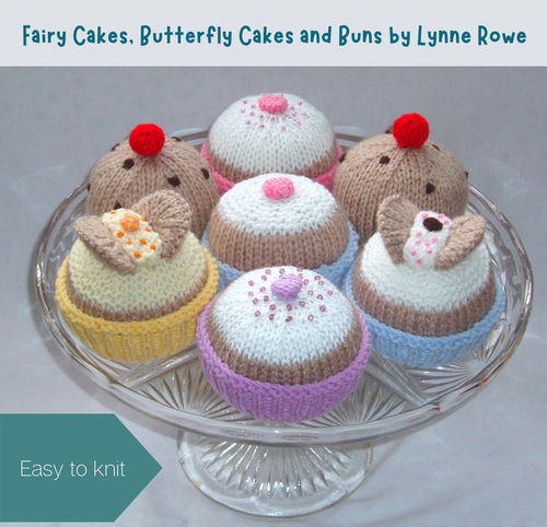 Knitted cakes, cupcakes and buns ~ PDF pattern to download ...