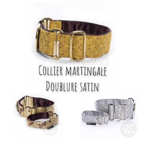 Collier Martingale de DG DogGear avec doublure satin - Différents ...