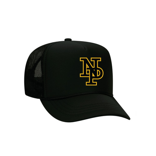 Black Blk-Gold NP Trucker Hat Youth/Adult | KNOX THREADS