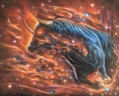'Spirit Bull' - Fine Art Print | Ethereal Airbrush