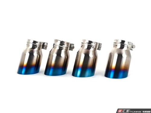 ECS "Ti.22" UNIVERSAL Exhaust Tips - 3.5" Titanium - Burnt Finish - Set ...