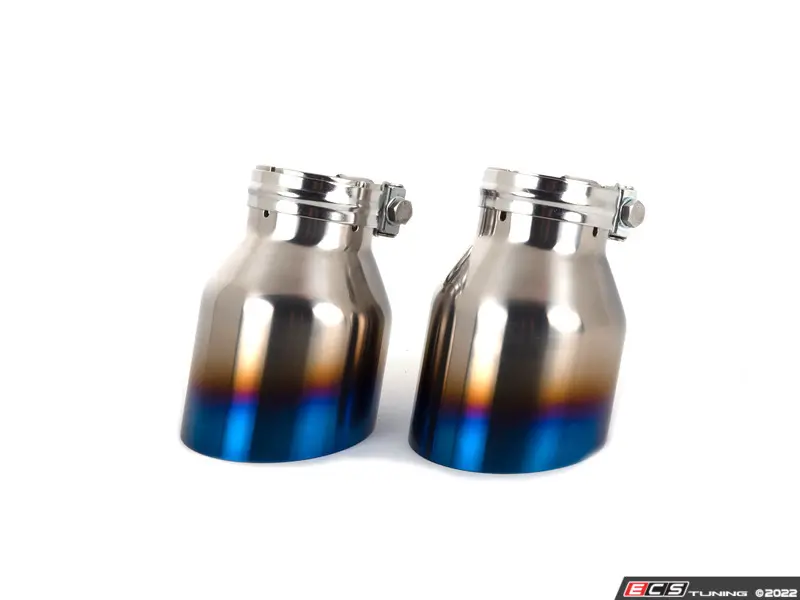 ECS "Ti.22" UNIVERSAL Exhaust Tips - 4.0" Titanium - Burnt Finish ...