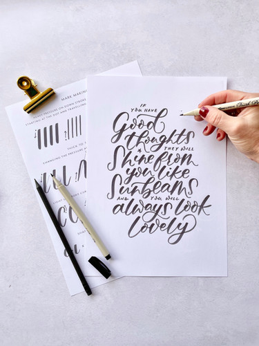 Joyful Modern Brush Calligraphy Workshop with Jen Roffe | wib-bucks