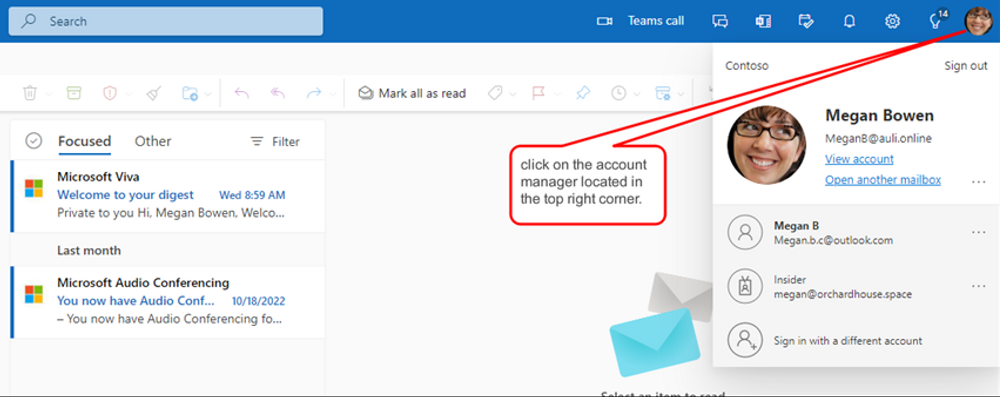 Account switching for Microsoft 365 apps