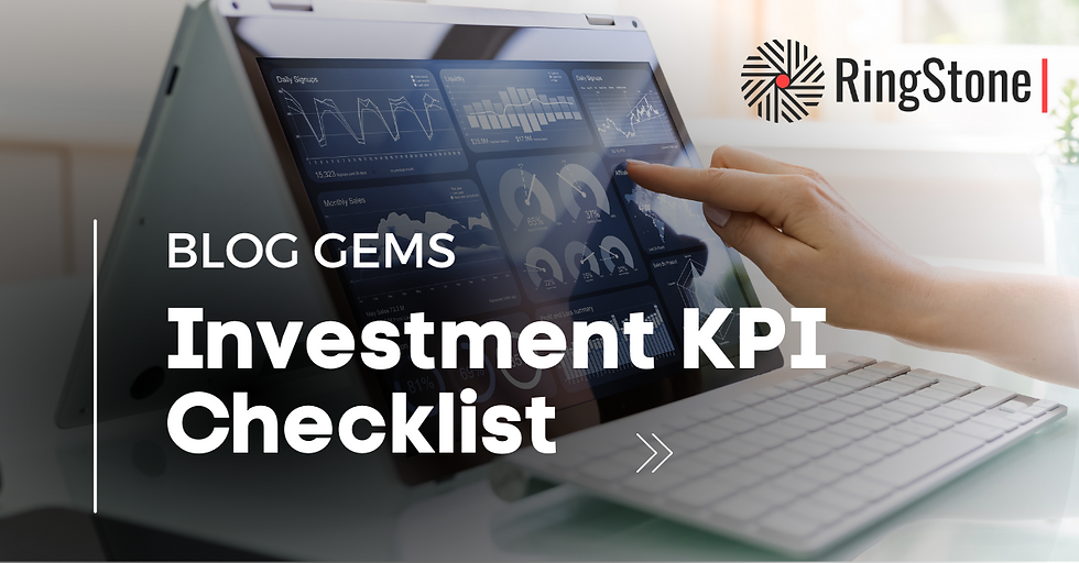 Checklist: 12 KPIs To Manage Your Investment