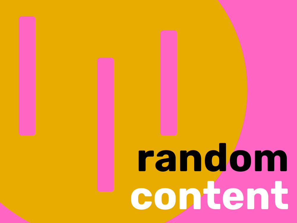 RANDOM CONTENT: ZUKUNFT? PINK!