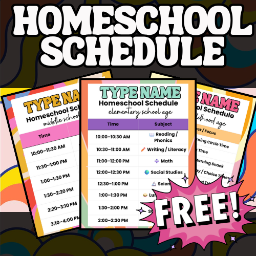 Free Homeschool Daily Schedule Templates | 100% EDITABLE | Shuttle Up ...