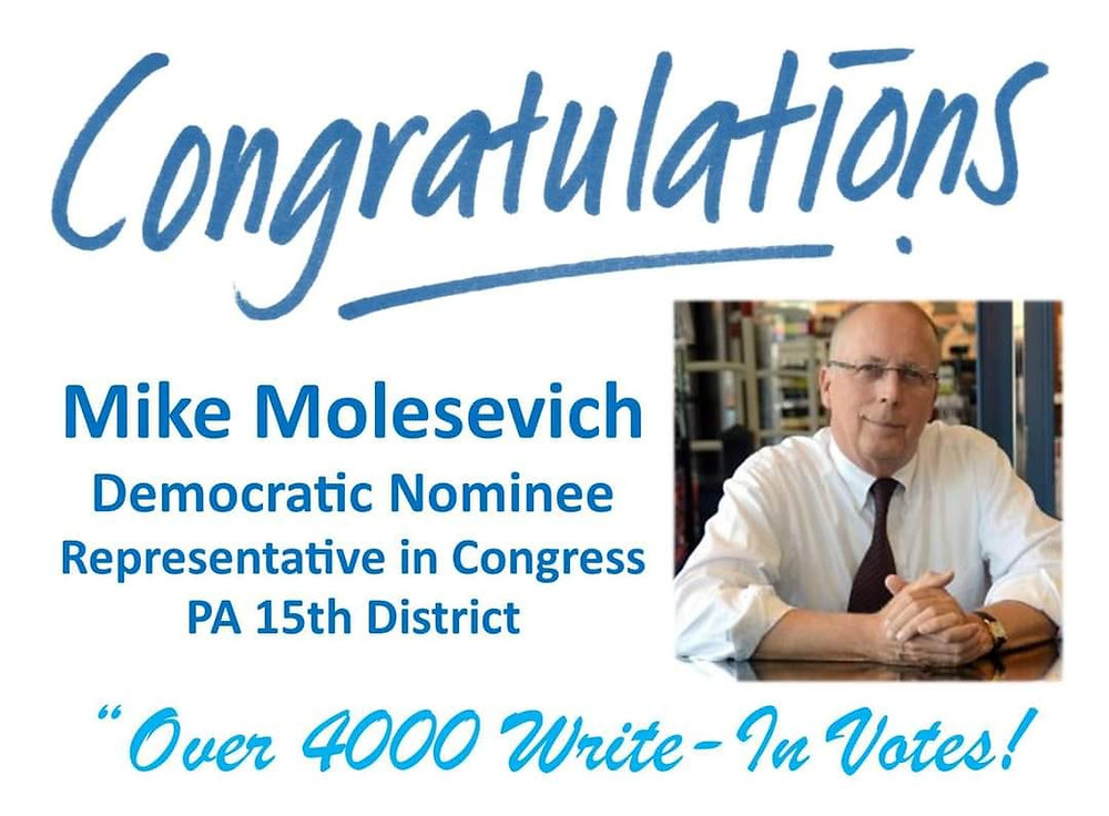 With over 4000 write-ins, Mike Molesevich Wins the Democratic ...