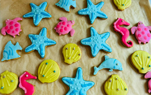 Sea creatures Royal icing Cookies | Last minute desserts