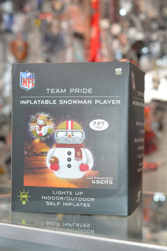 San Francisco 49ers Inflatable Snowman (7ft Tall) | fresnokooldesign