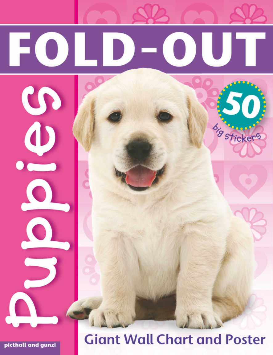 Fold-out PUPPIES Sticker Book, plus Giant Wallchart & 50 big stickers ...