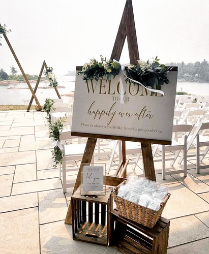Triangular Wooden Easel Welcome Stand | Arbor & Muse Events