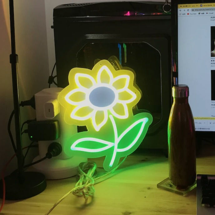 Sunflower LED neon sign | Lightning Planet