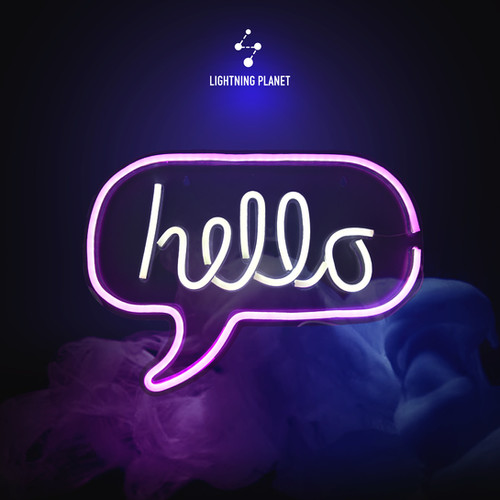 Neon Hello Sign, LED Hello Decor for Home Office Cafe Bar Club Hotel ...