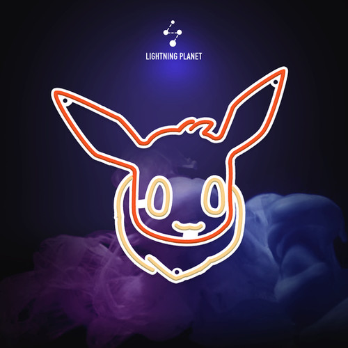 Eevee (head) Pokemon LED neon light | Lightning Planet